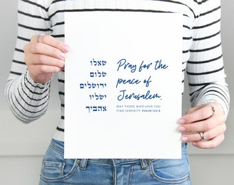 Pray for the Peace of Jerusalem Scripture Art - Etsy