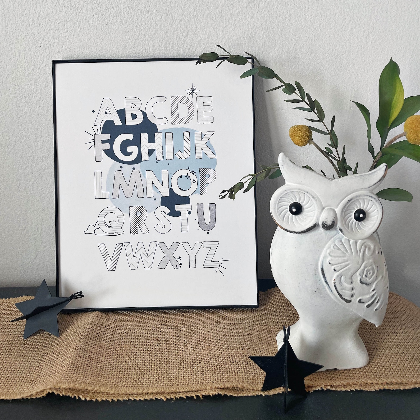 Alphabet Poster Printable ABC Poster Alphabet Chart Printable Nursery ...