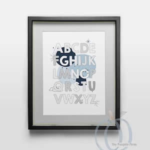 Alphabet Poster Printable ABC Poster Alphabet Chart Printable Nursery ...