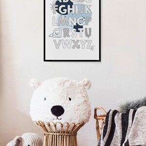 Alphabet Poster Printable ABC Poster Alphabet Chart Printable Nursery ...