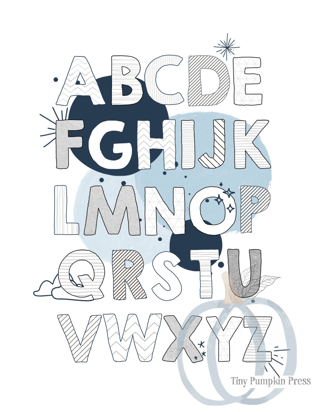 Alphabet Poster Printable ABC Poster Alphabet Chart Printable Nursery ...