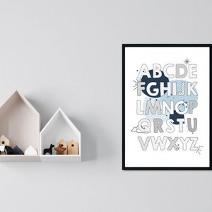 Alphabet Poster Printable ABC Poster Alphabet Chart Printable Nursery ...