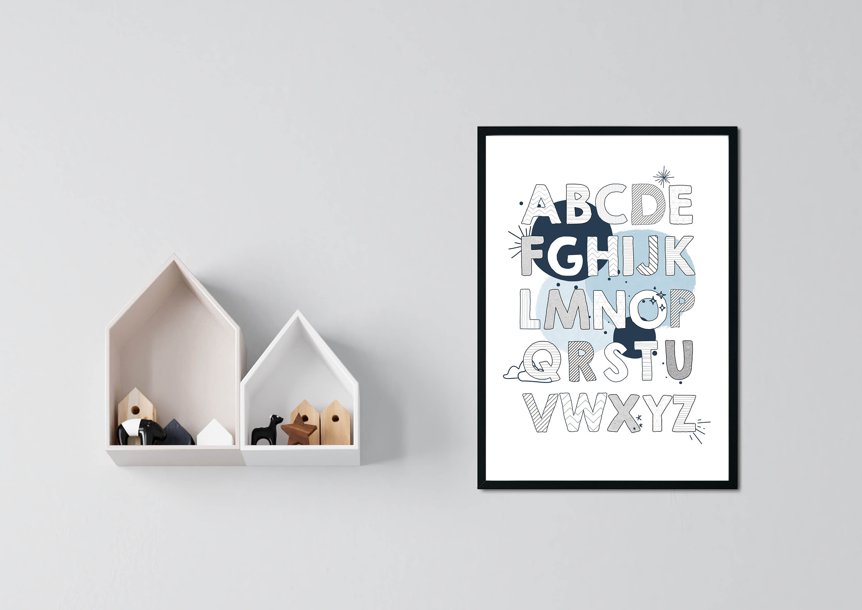 Alphabet Poster Printable ABC Poster Alphabet Chart Printable Nursery ...