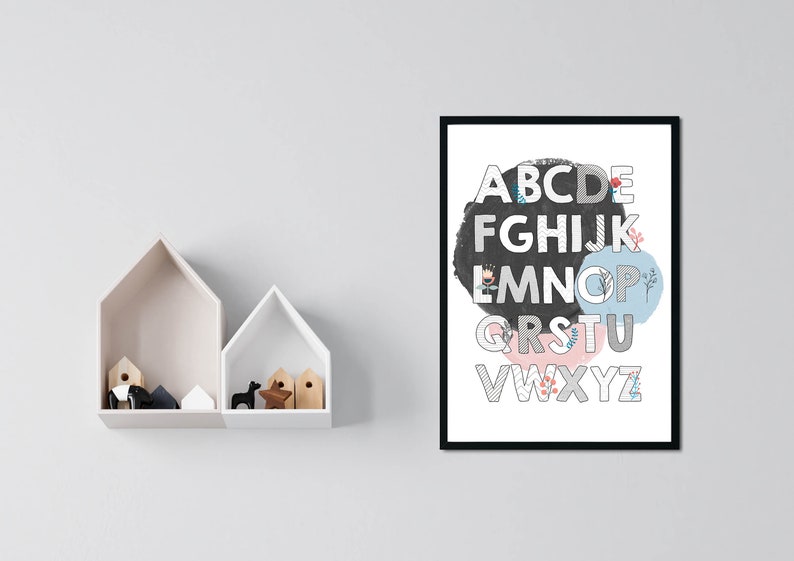 Alphabet Poster - ABC Poster - Alphabet Chart - Nursery Decor ...