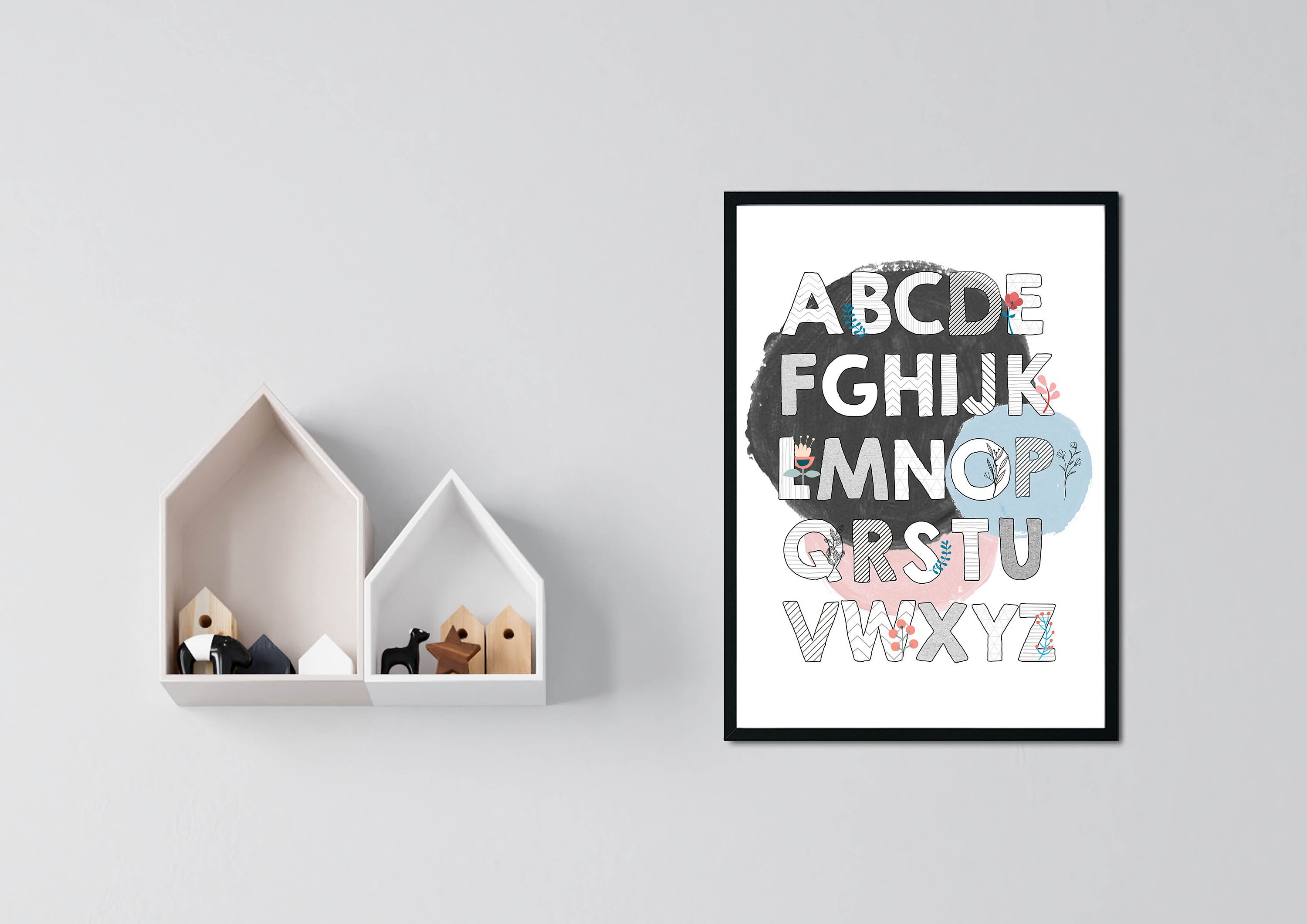 Alphabet Poster - ABC Poster - Alphabet Chart - Nursery Decor ...