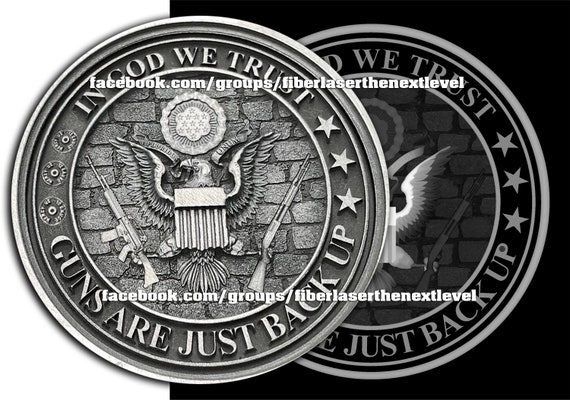 God We Trust Coin Stl and Grayscale Format - Etsy