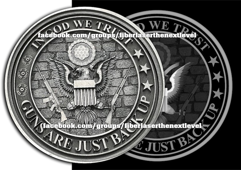 God We Trust Coin Stl and Grayscale Format - Etsy