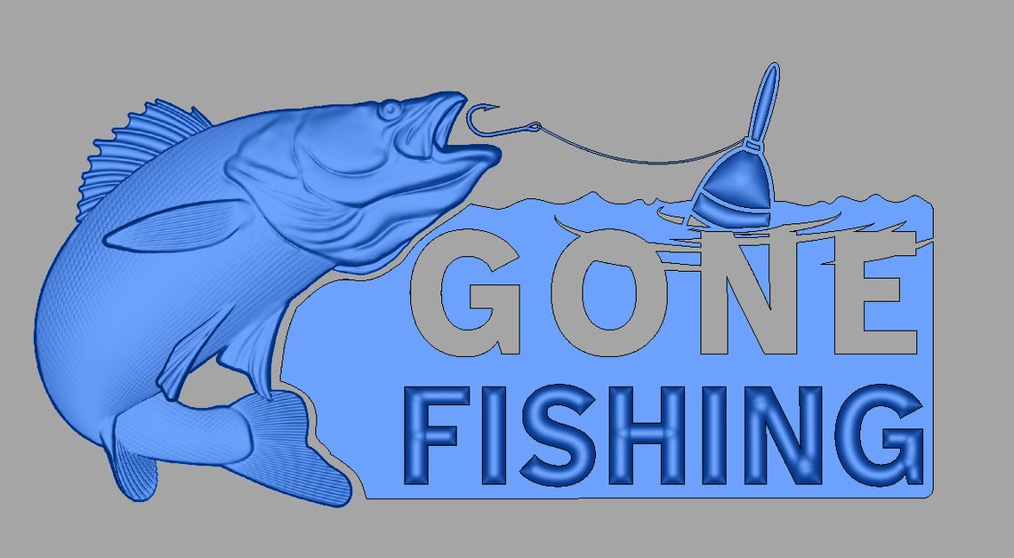 Gone Fishing .stl/obj Format | Etsy