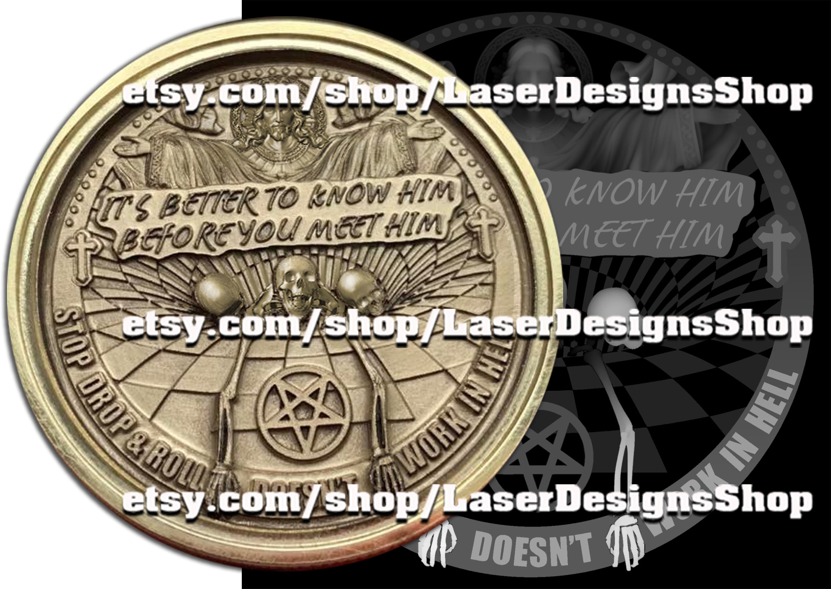 Haven or Hell Coin Stl and Grayscale Format - Etsy
