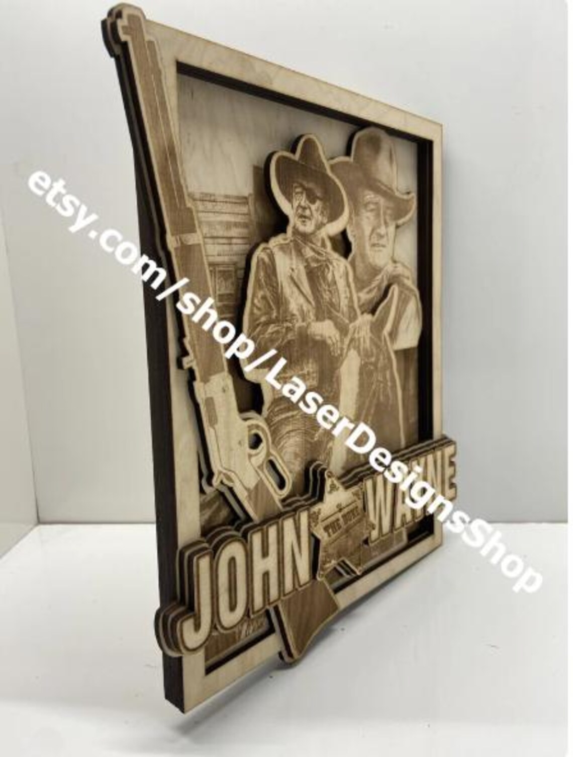 3D John Wayne / Laser Cut Files/ Light Burn/ RD Works/coreldraw /home ...