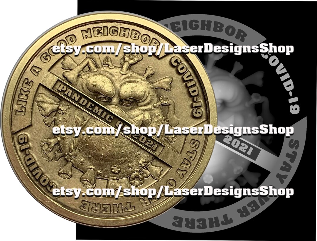 Covid Coin Stl and Grayscale Format. - Etsy