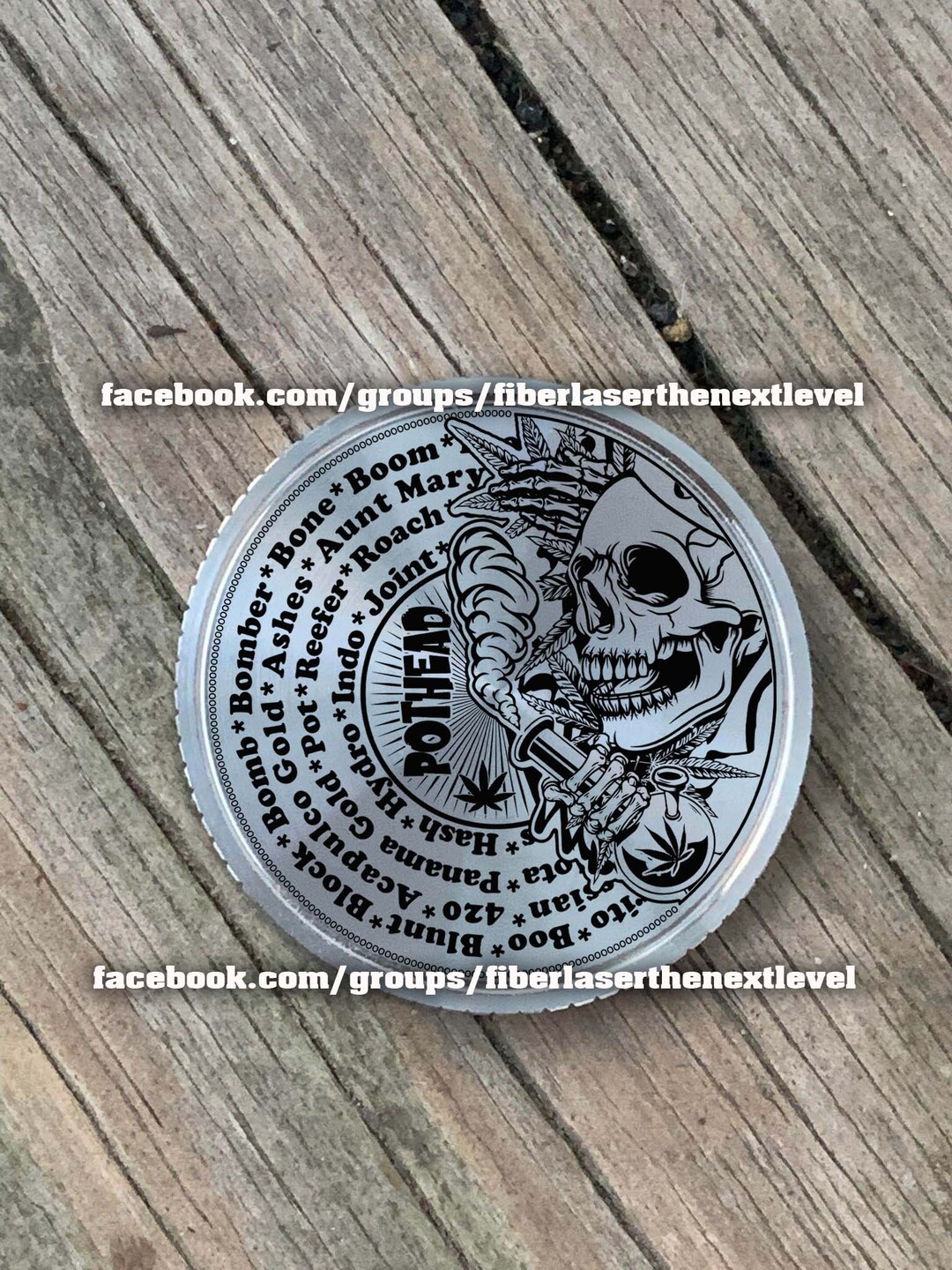 Skull Weed Coin .ai File - Etsy