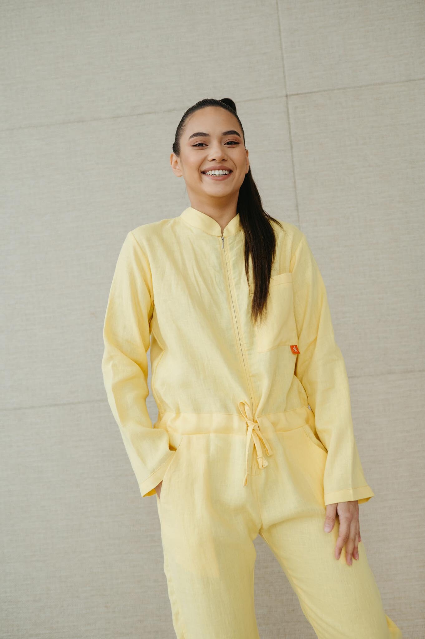 Natural Lime Yellow Linen Unisex Adult Onesie Women - Etsy