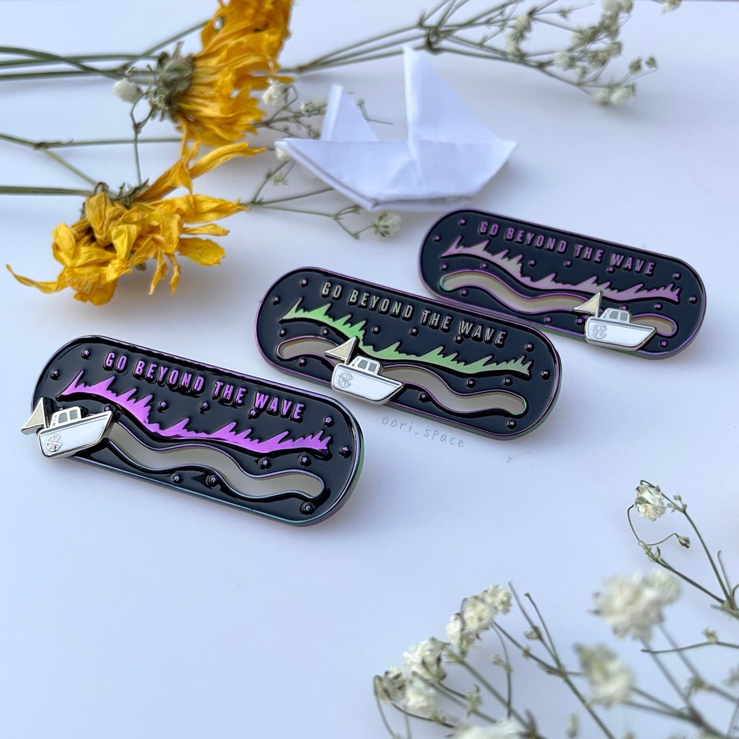 CIX Wave Sliding Enamel Pin - Etsy