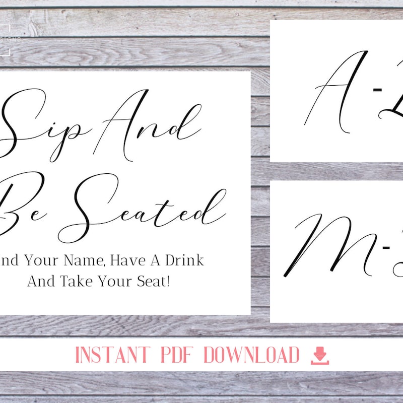 Sip and Be Seated Sign - Etsy