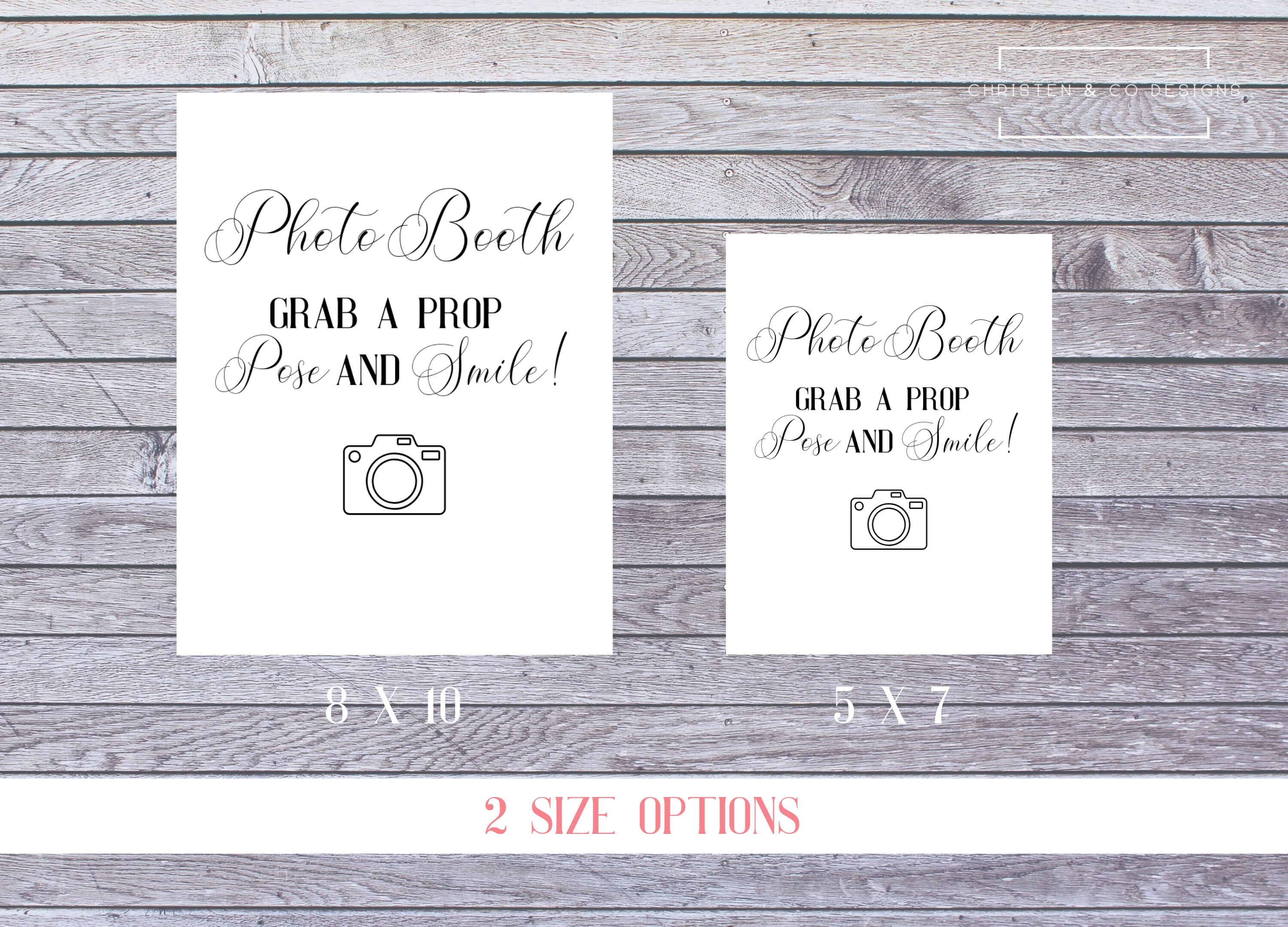 Photo Booth Sign Printable | 2 Designs • 2 Sizes • Baby Shower ...