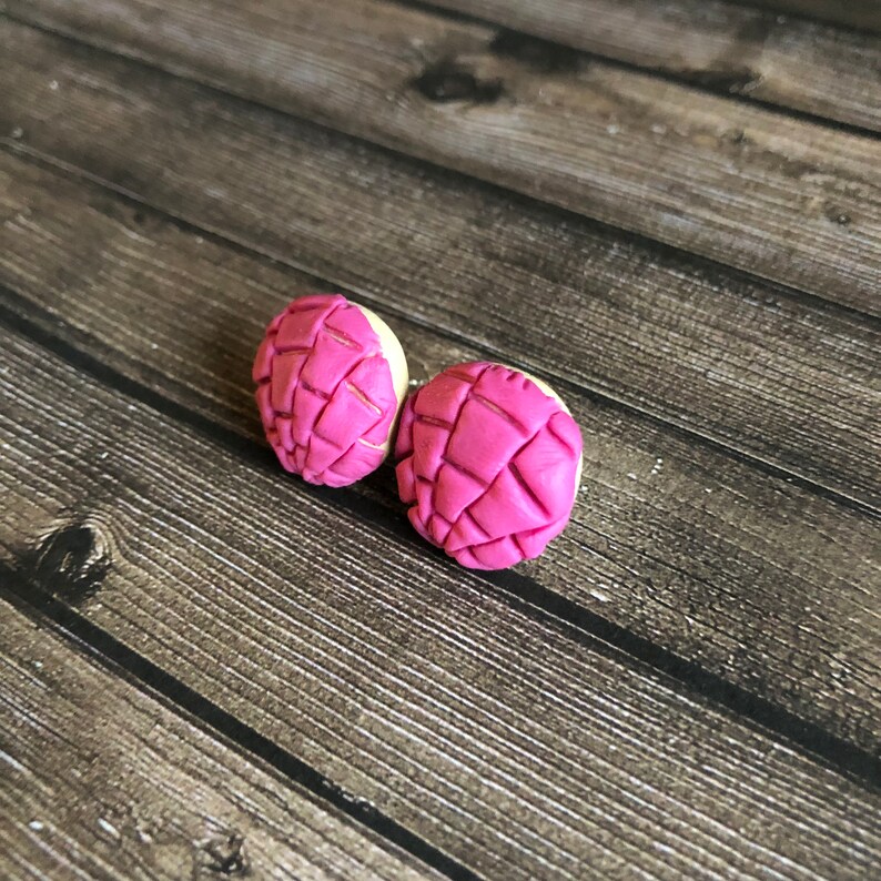 Pink Concha Earrings - Etsy