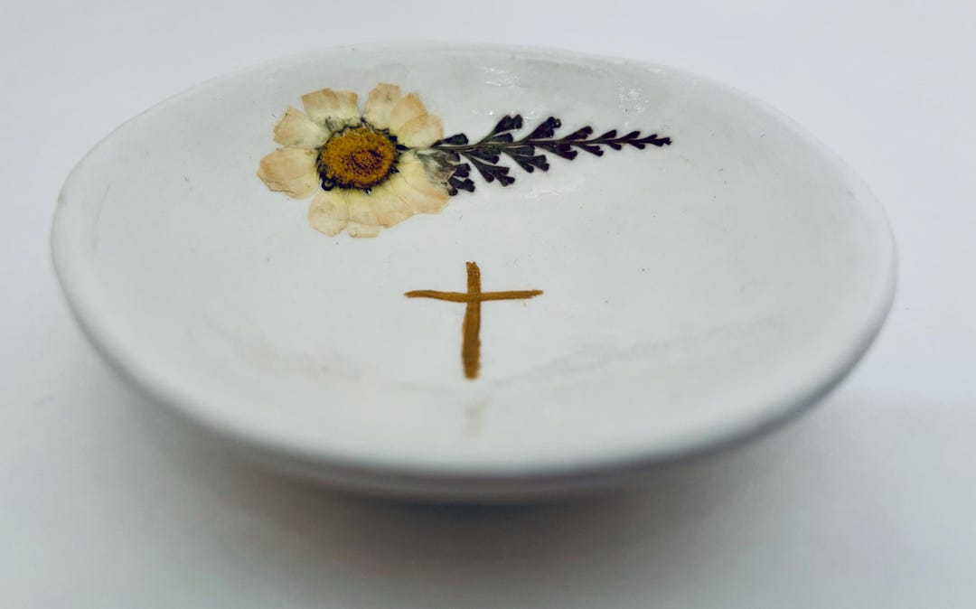 Handmade Cross Clay Dish Christian Cross Bowl Christian Faith Dish Gift ...