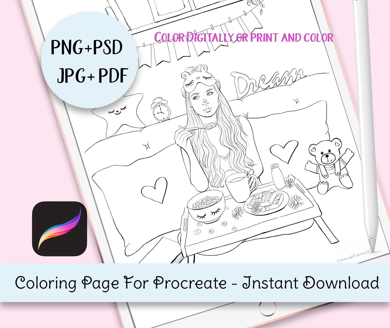 Coloring Pages Download Coloring Pages PDF Coloring Page for | Etsy