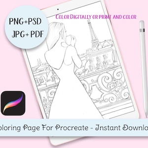 Coloring Page for Procreate Coloring Pages Download Coloring - Etsy