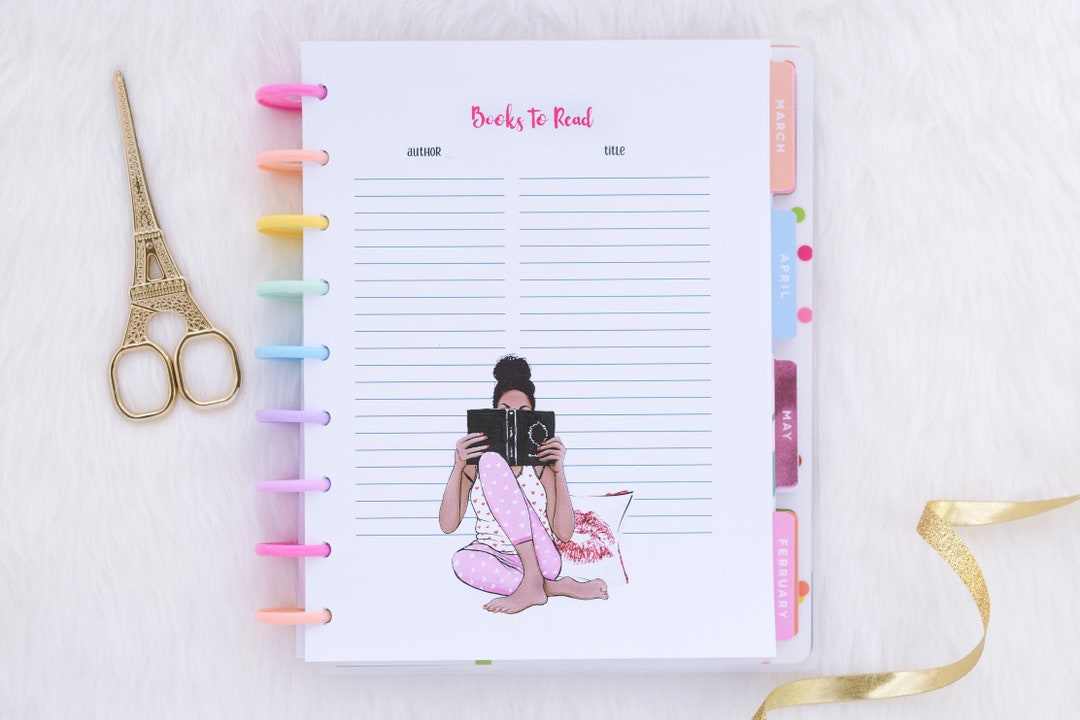 Printable Planner Inserts Printable Book Log Planner - Etsy
