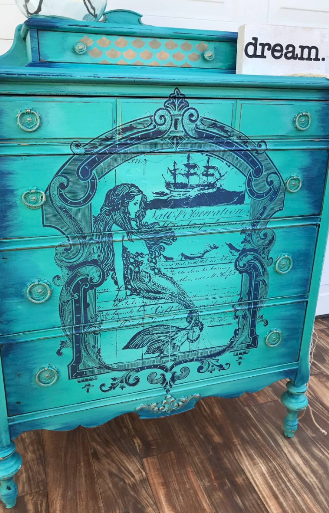 Redesign With Prima mermaid Decor Transfer Rub on - Etsy