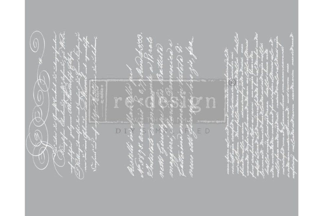 Redesign With Prima "secret Letter Ii" Mini Decor Transfer, Rub on ...