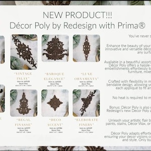Redesign With Prima "regal Finasse" Decor Poly, Furniture Applique ...