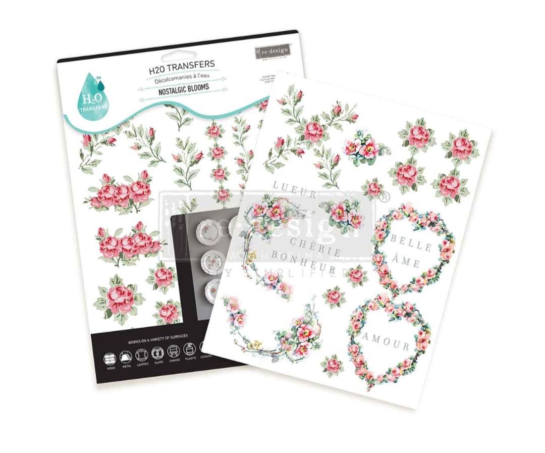 Redesign With Prima "nostalgic Blooms" H2O Decor Transfer, Vibrant ...