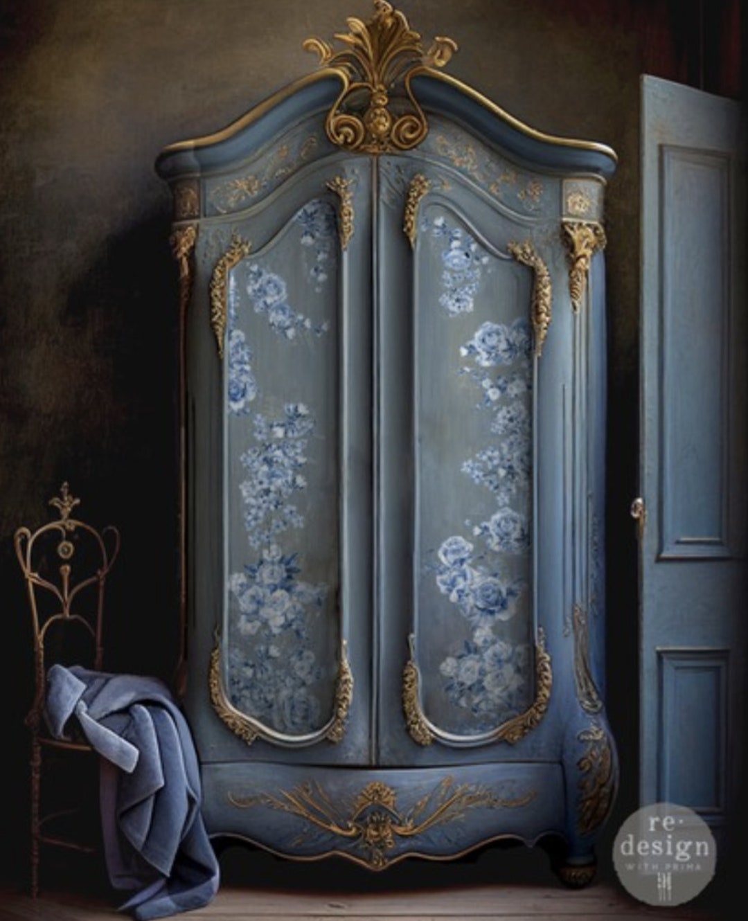 Redesign With Prima french Ceramics Decor Transfer, Floral Rub on Image ...