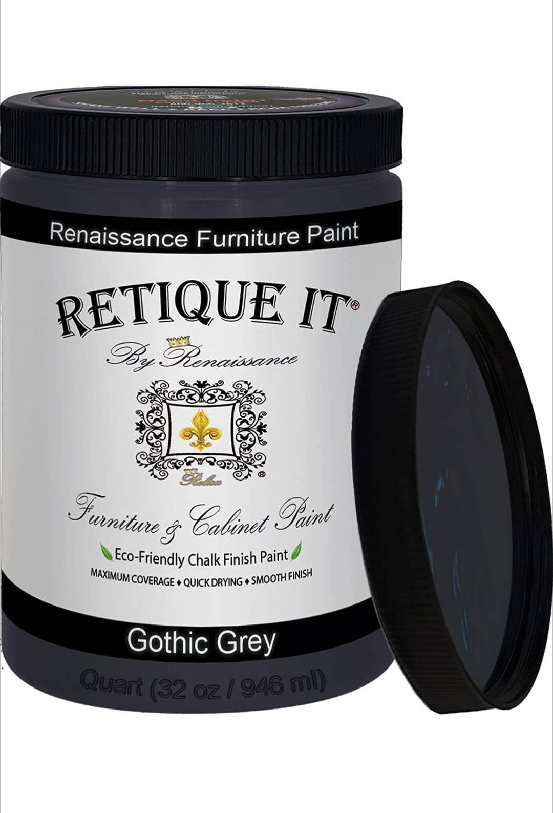 Renaissance Chalk Finish Paint "gothic Grey" Flat Matte Dark Gray ...