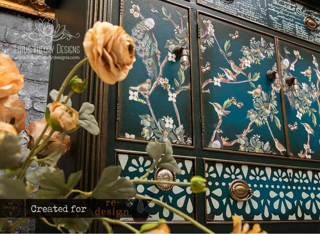 Redesign With Prima "classic Lace" Cece Stick and Style Stencil Roll ...