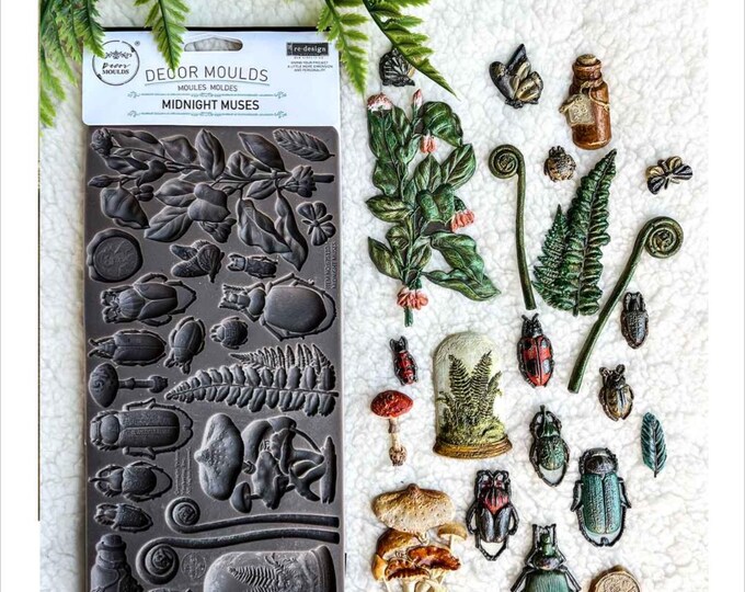 New! Redesign With Prima "midnight Muses" Decor Mould, Insects Mold ...