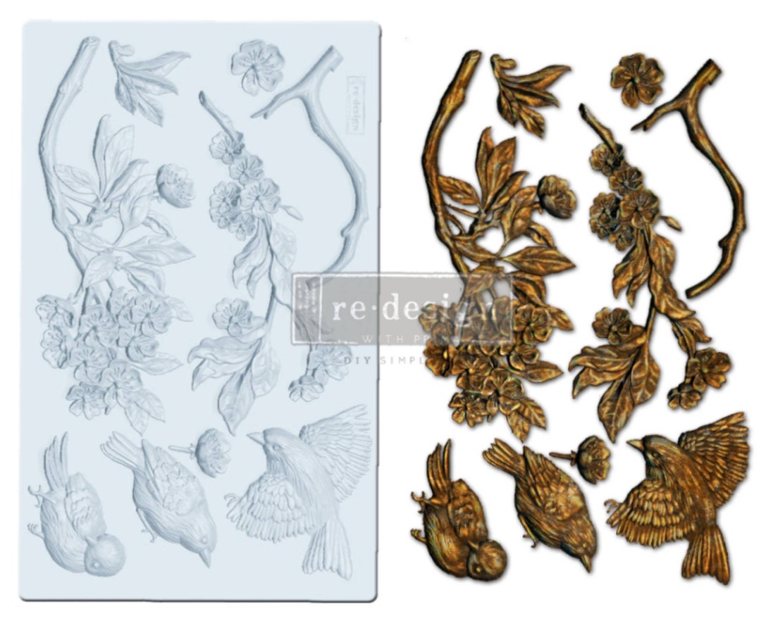 Redesign With Prima "aviary" Decor Mould, Food Safe Silicone Mold ...