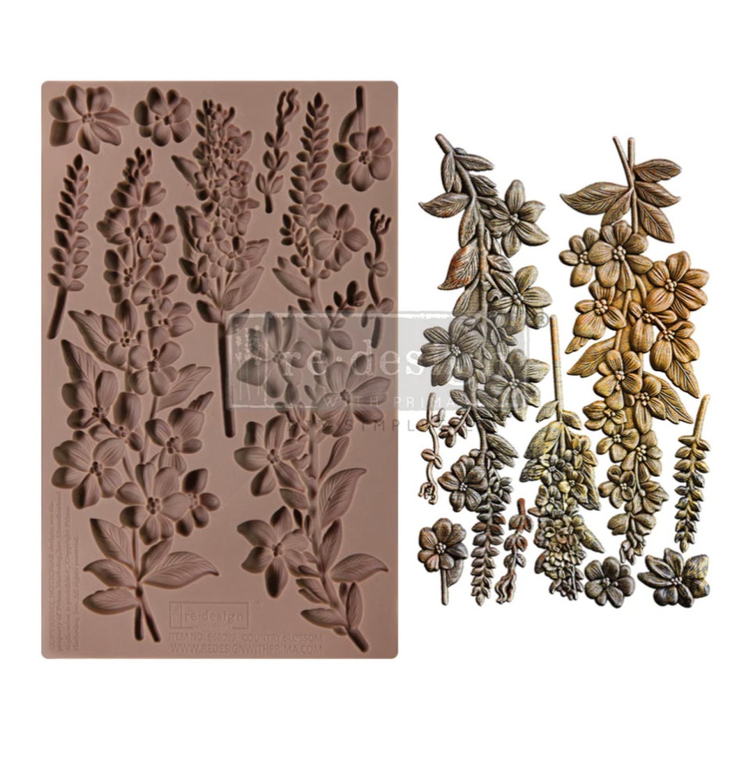 Redesign With Prima country Blossom Decor Mould, Silicone Mold ...