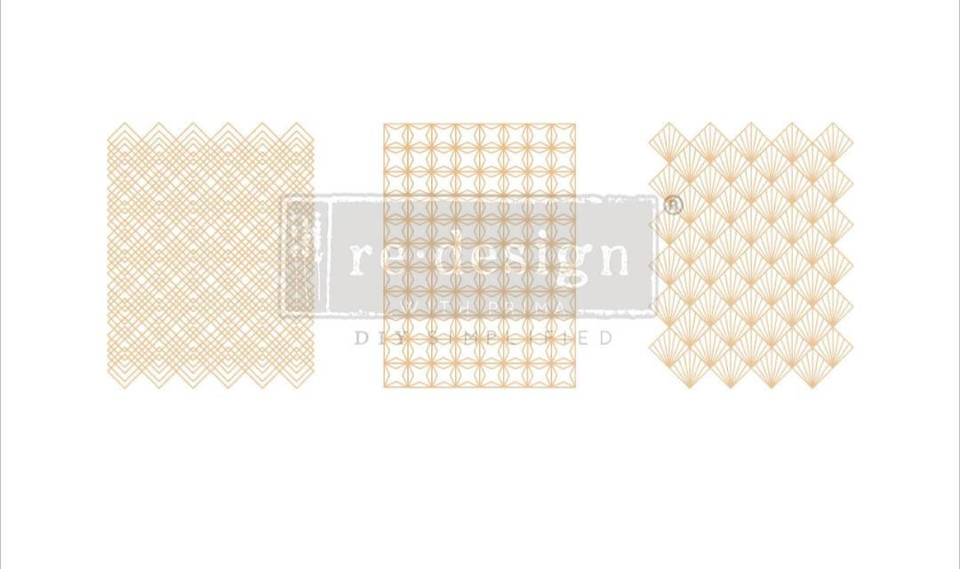 Redesign With Prima "golden Art Deco" Middy Transfers, Gold Gilded ...