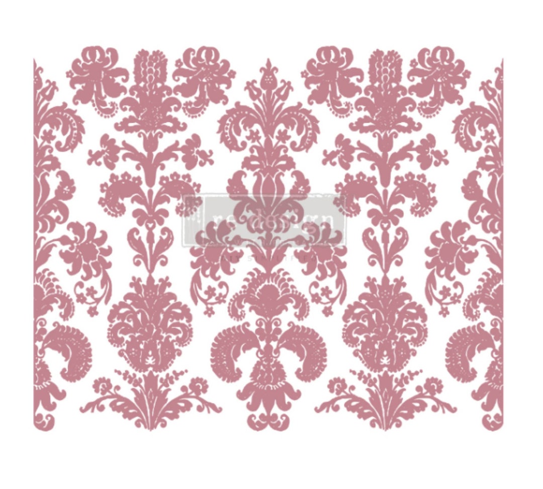 Redesign With Prima "stamped Damask" Clearly Aligned Decor Stamp Clear ...