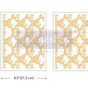 Kacha & Redesign With Prima "golden Lacework" Gold Foil Middy Decor ...