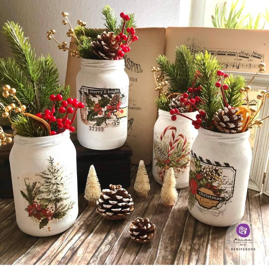 Redesign With Prima xmas Tag Decor Mini Transfer, Small Rub on Image ...