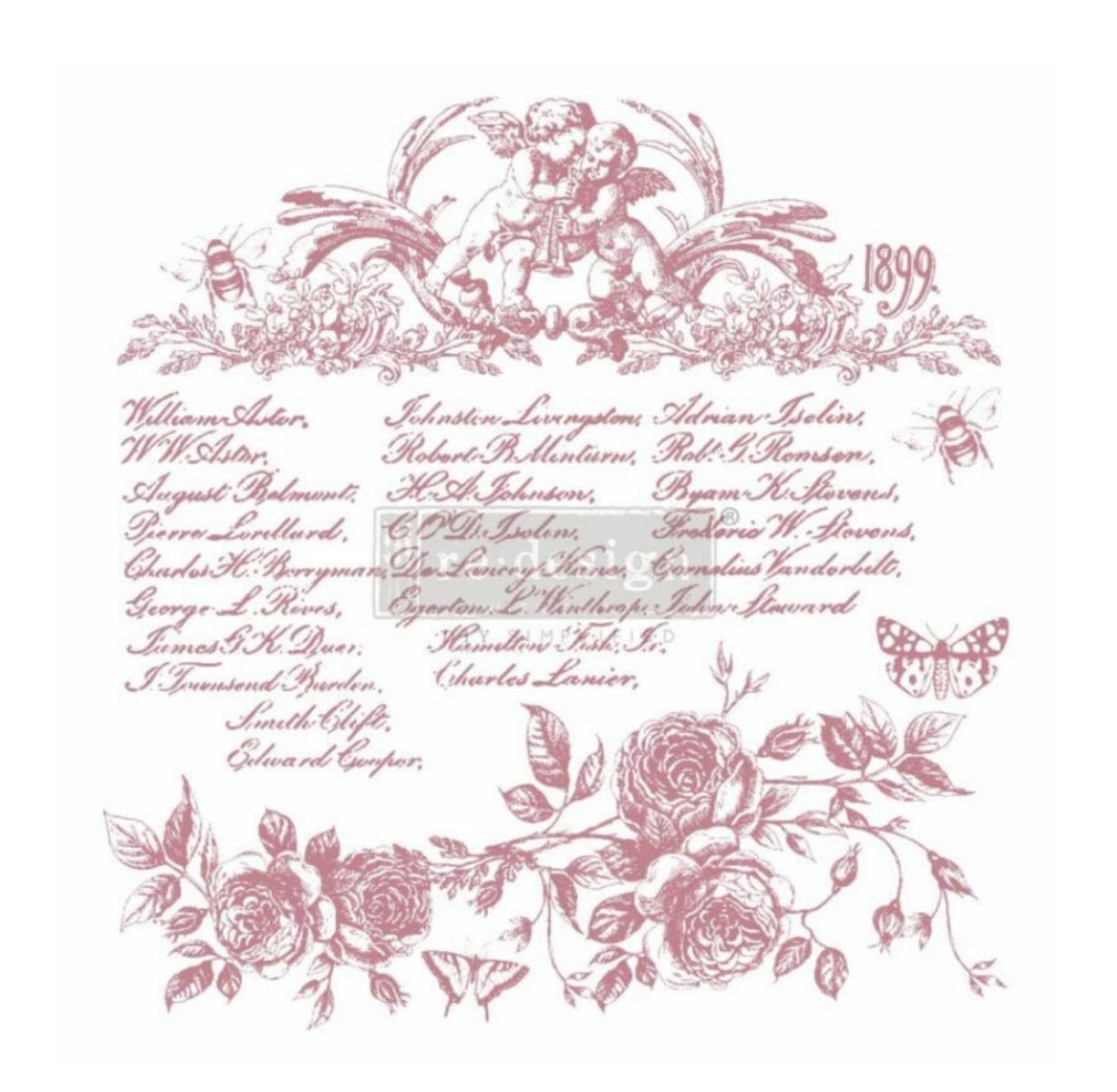 Redesign With Prima "floral Script" Clearly Aligned Decor Stamp Clear ...