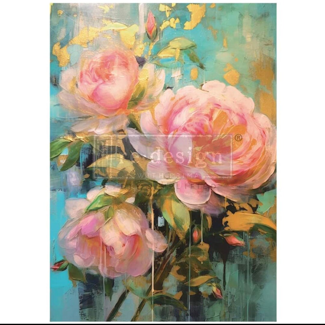 New Redesign With Prima bold Blooms Decoupage - Etsy