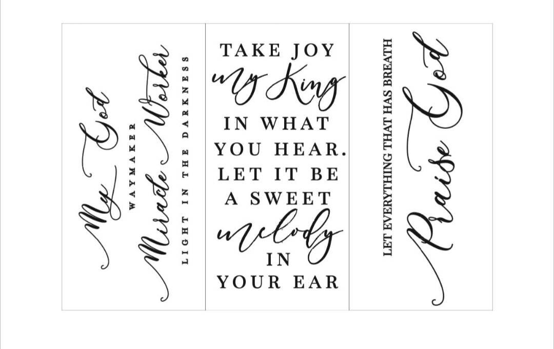 Scripture Transfer, Redesign With Prima Decor Transfer, Script Pattern ...