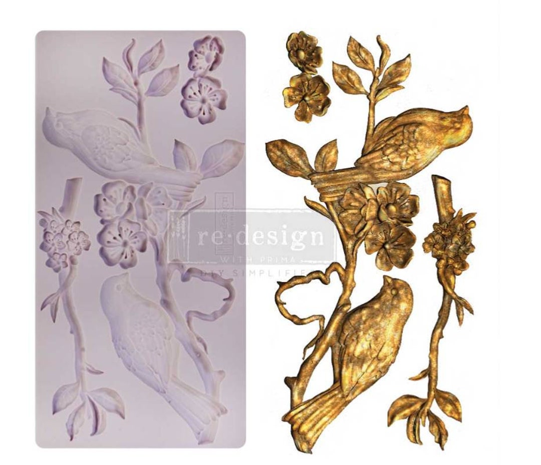 Redesign With Prima blossoming Spring Decor Mould, Large Applique, 5x10 ...