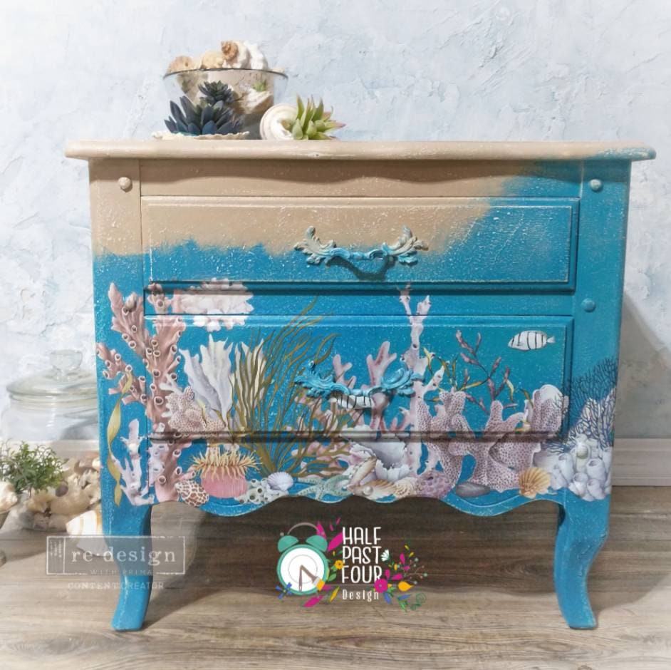 Redesign With Prima ocean Decor Transfer Rub on - Etsy