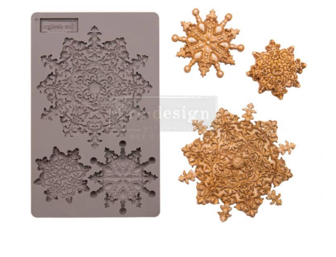 Redesign With Prima snowflake Jewels Decor Mould, Snowflake Silicone ...