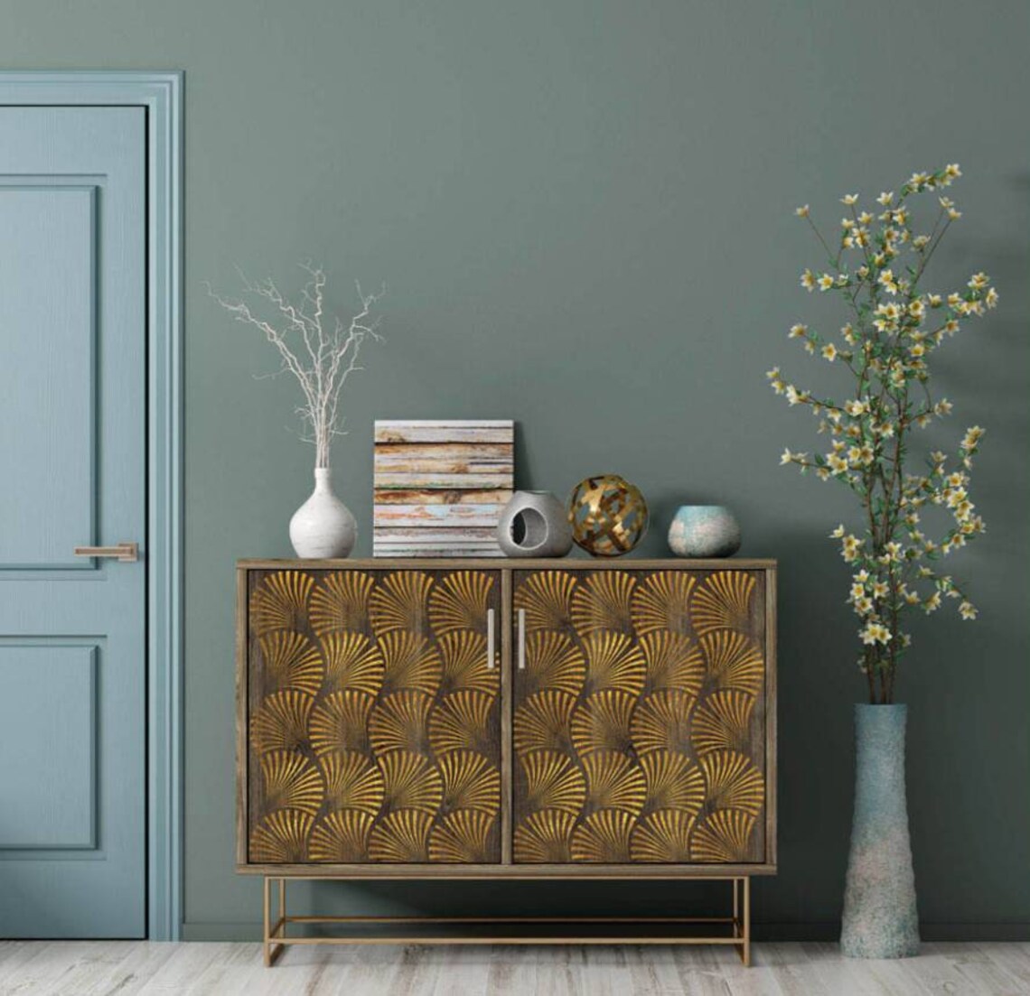 Redesign With Prima geo Wave Decor Transfer Rub - Etsy