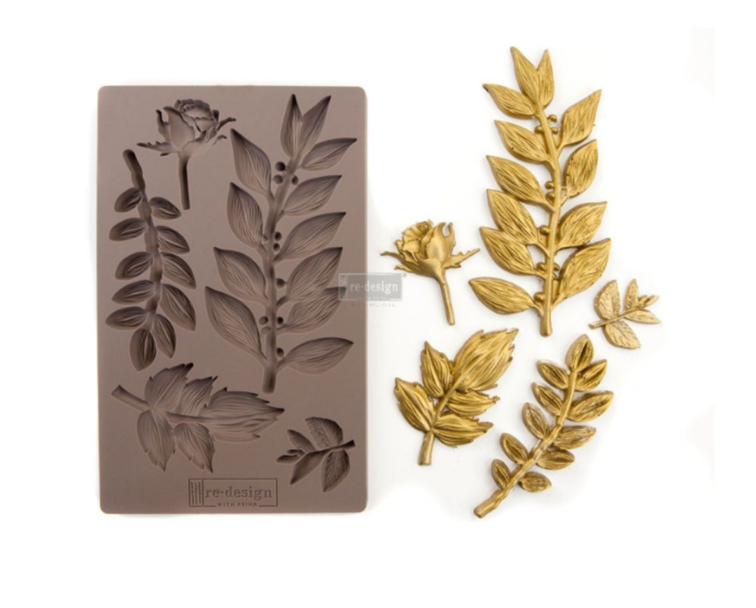 Redesign With Prima leafy Blossoms Decor Mould, Leaf Silicone Mold ...