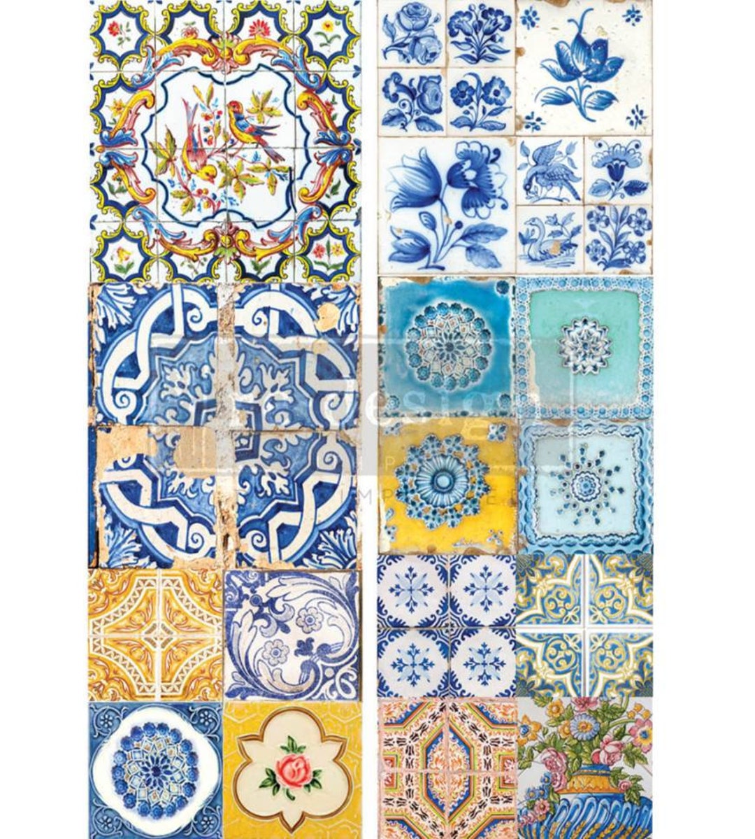 Redesign With Prima "ceramic Tiles Ii" Decor Transfer, Rub on Furniture ...