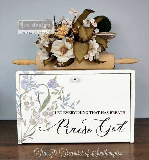 Scripture Transfer Redesign With Prima Decor Transfer Script - Etsy