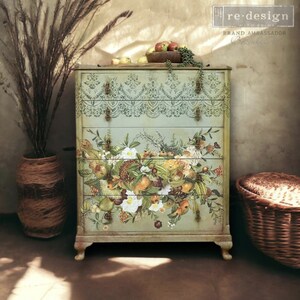 Redesign With Prima harvest Hues Decor Transfer, Rub on Floral Image ...